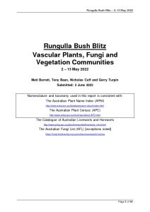 Plants and fungi - BushBlitz